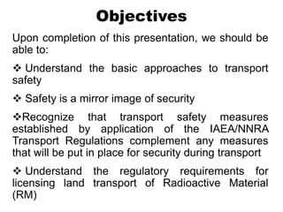 TRANSPORT SAFETY AND REGULATORY REQUIREMENTS FOR LICENCING LAND | PPTX