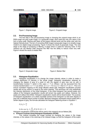 Histogram Equalization for Improving Quality of Low-Resolution ...
