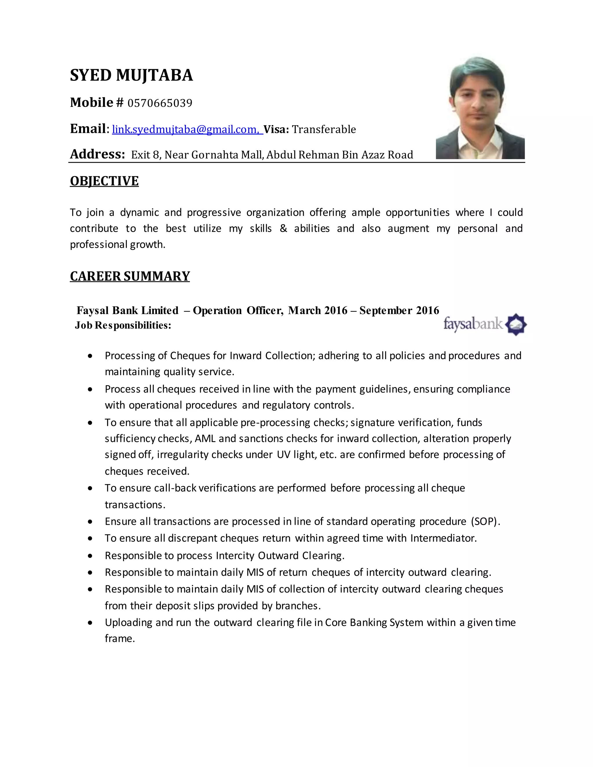 CV S. Mujtaba | DOCX