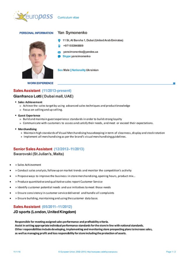 Yan Symonenko CV | PDF