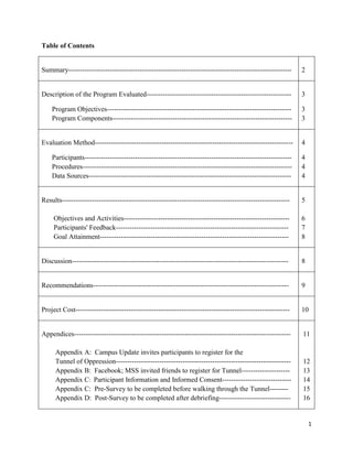 EdTech 505 Evaluation Report | PDF | Undergraduate Education | College Education