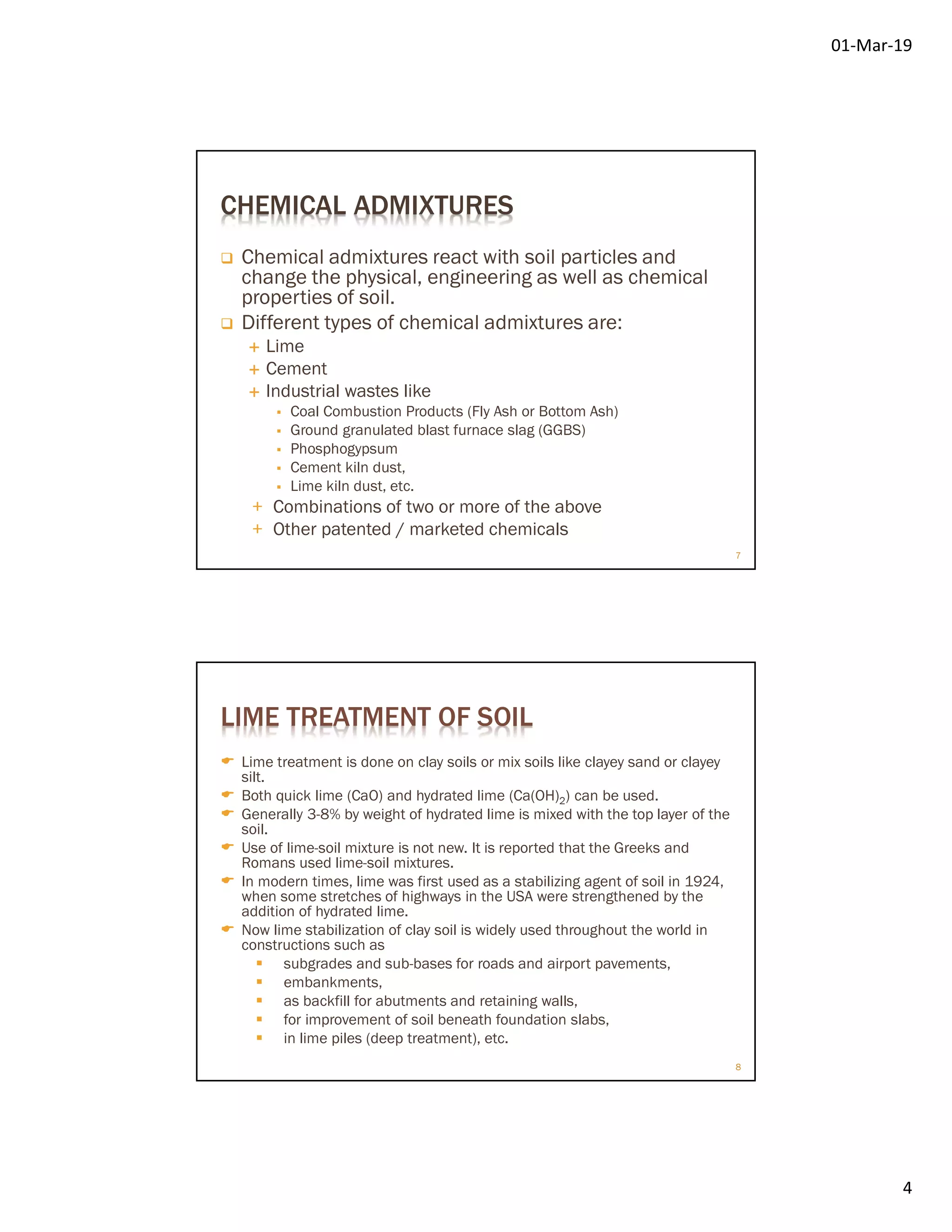 ground improvement with admixtures | PDF