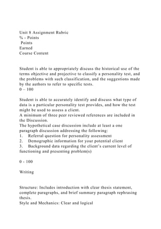 (505) unit 8 assignmentThe concept of personality assessment and.docx