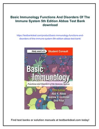 Basic Immunology Functions And Disorders Of The Immune System 5th ...