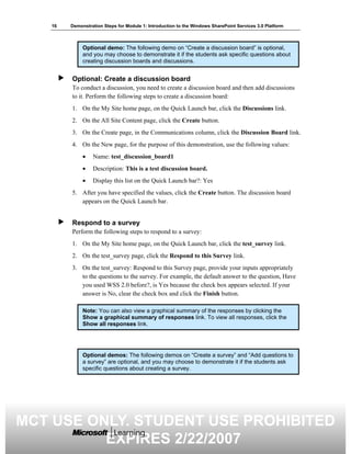 5060a 01 Demonstration Steps | PDF