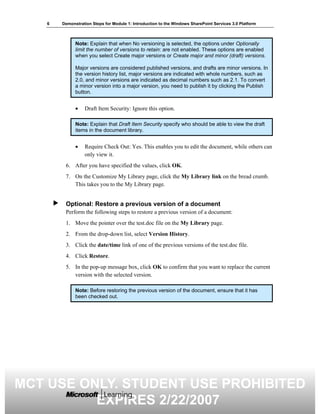 5060a 01 Demonstration Steps | PDF