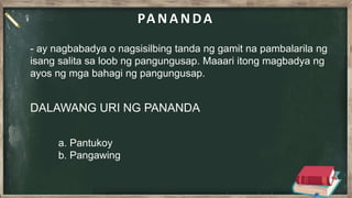 Mga pananda | PPTX