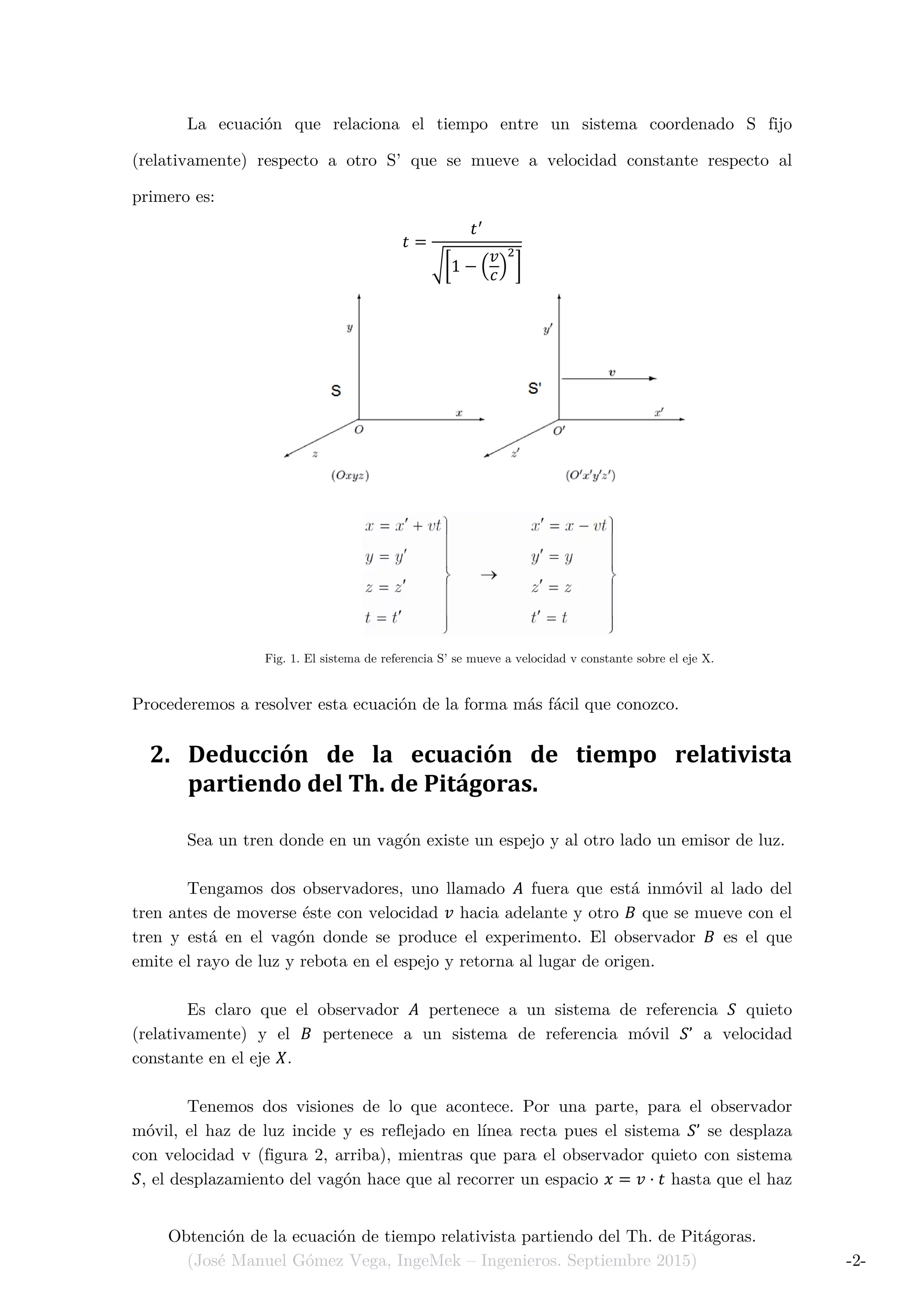 Obtención de la ecuación de tiempo relativista partiendo del th. de ...