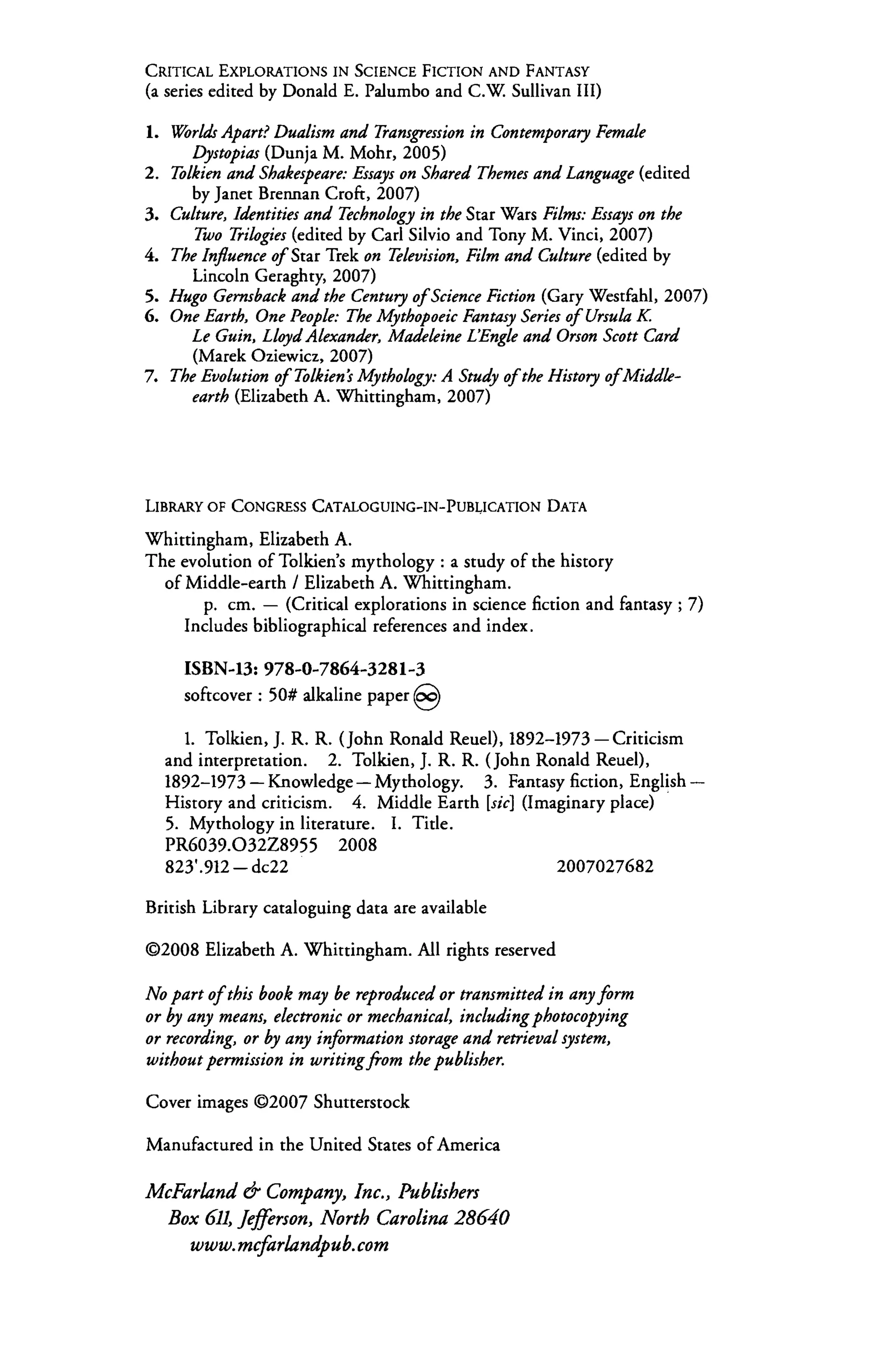The Evolution Of Tolkiens Mythology A Study Of The History Of ...