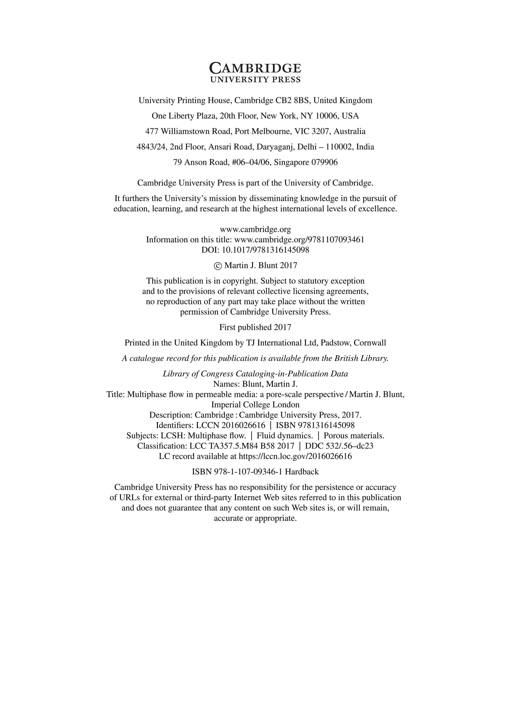 Multiphase Flow In Permeable Media A Porescale Perspective Blunt | PDF