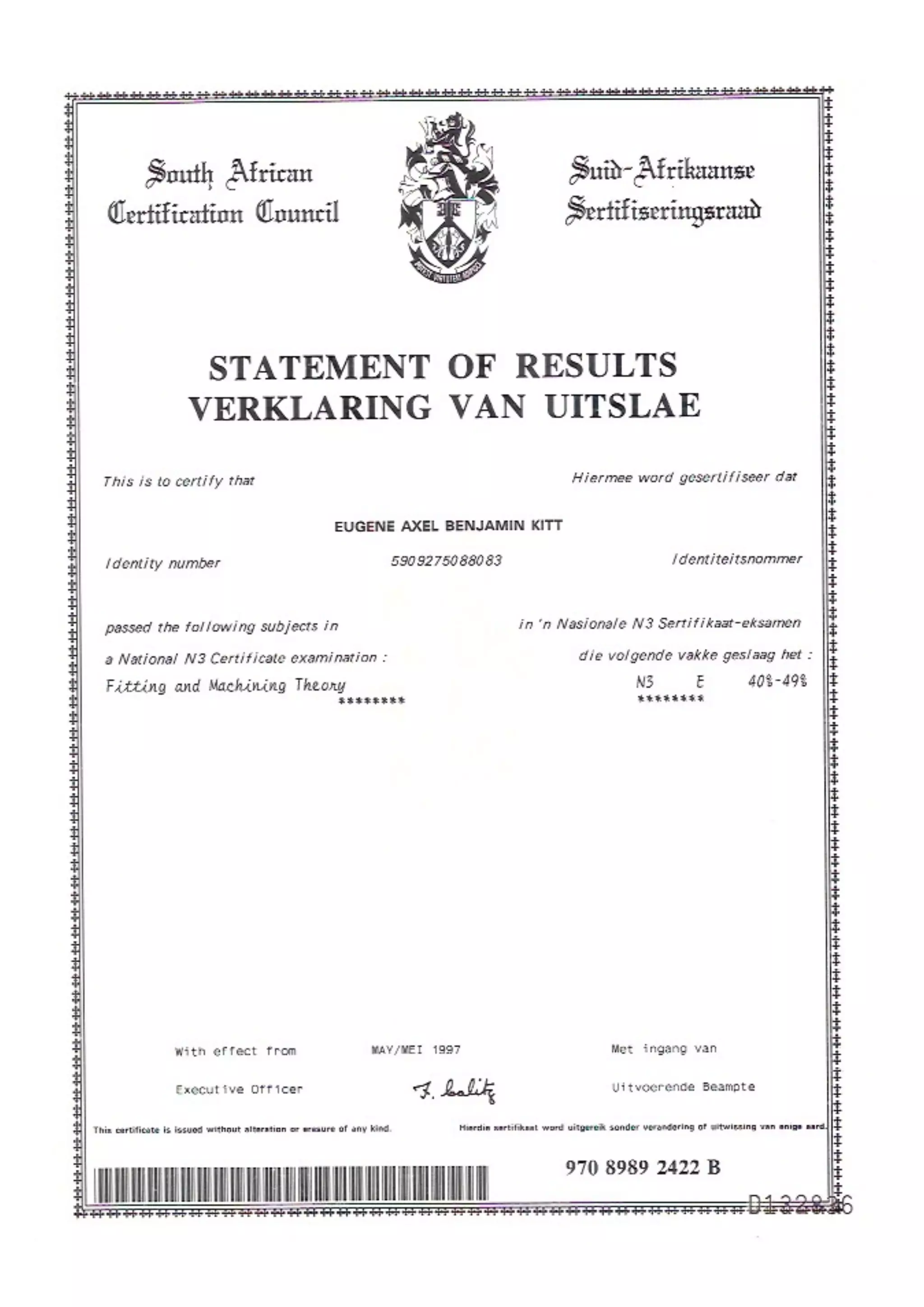 a. National N3 Certificate - Fitting and Machining Theory | PDF