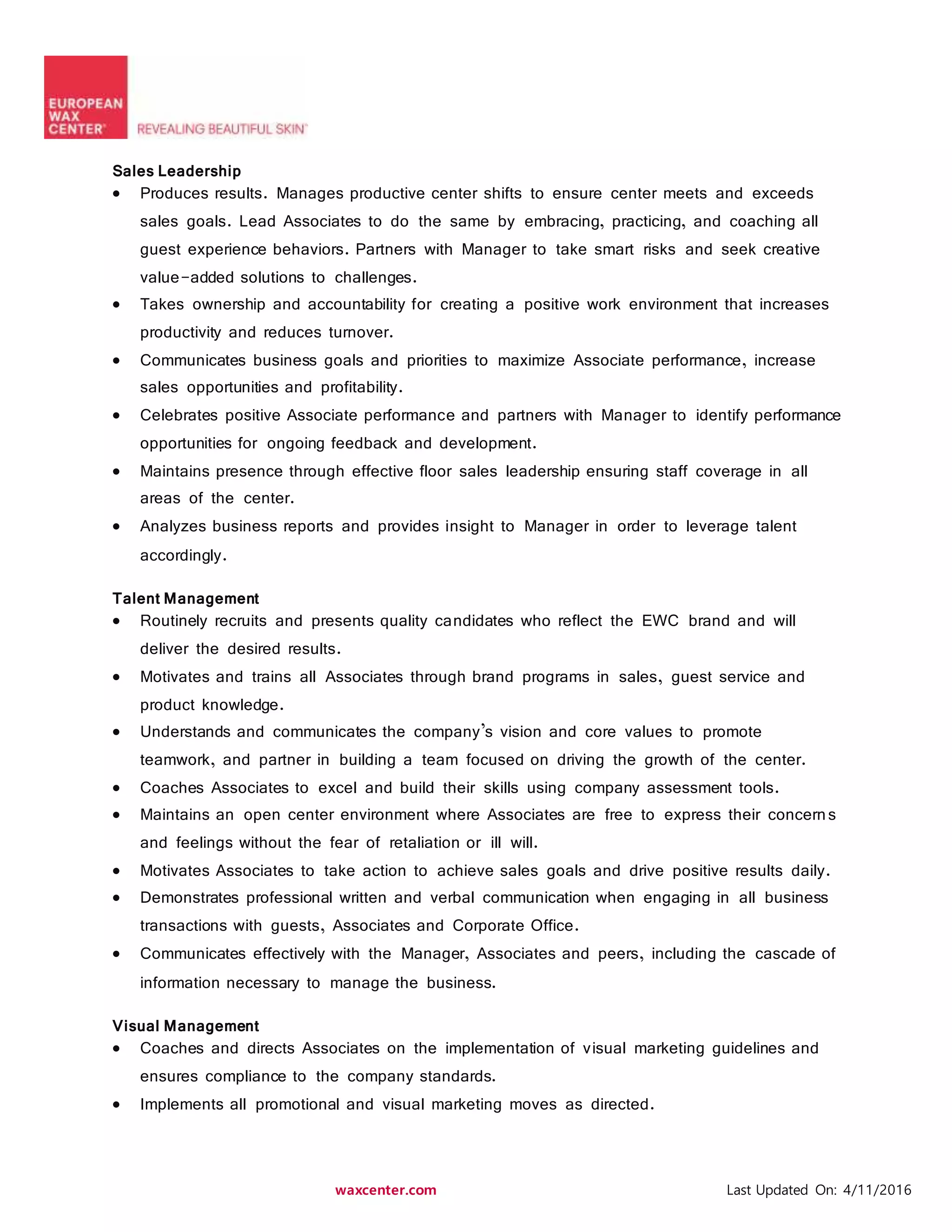 Center Operations_Assistant Center Manager | DOCX