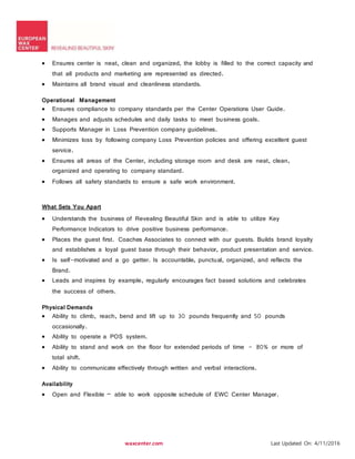 Center Operations_Assistant Center Manager | DOCX