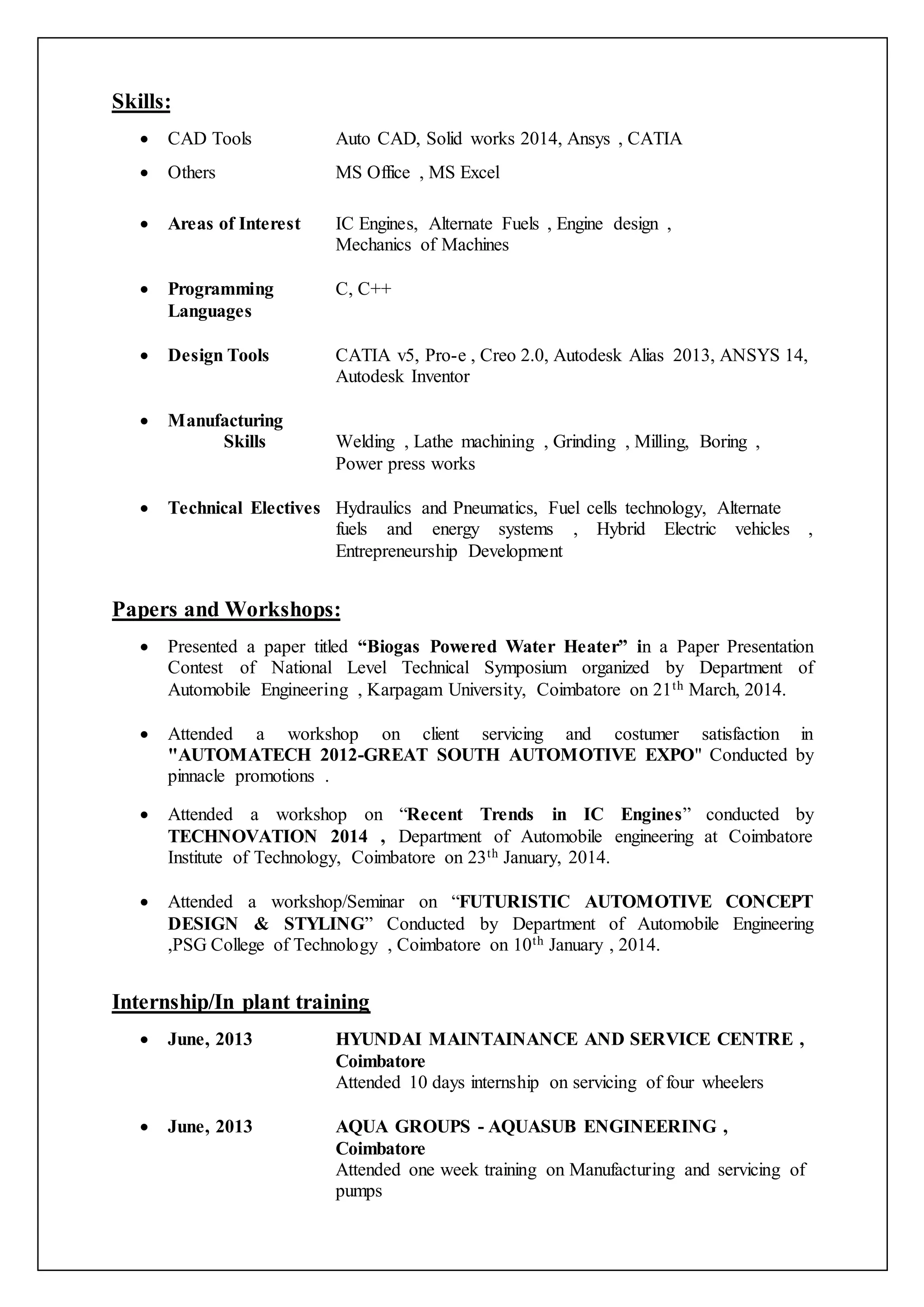 Siva Prakash resume | DOCX