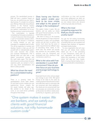 Calypso Intelligence, Bank in a Box | PDF