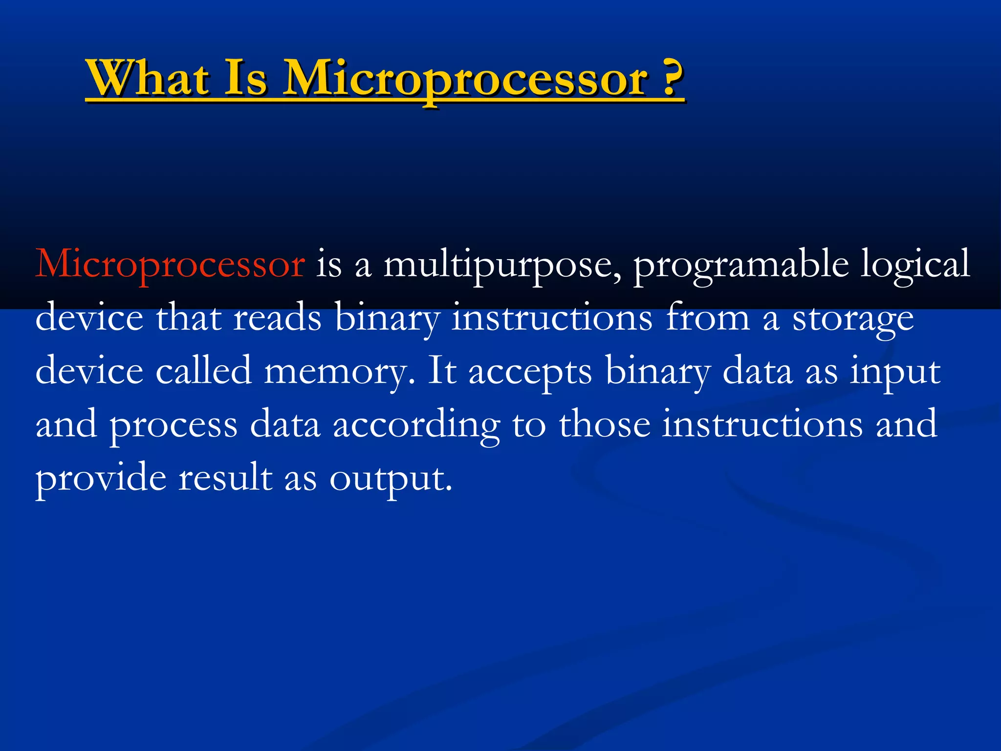 microprocessors | PPT | Free Download