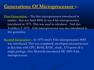 microprocessors | PPT | Free Download