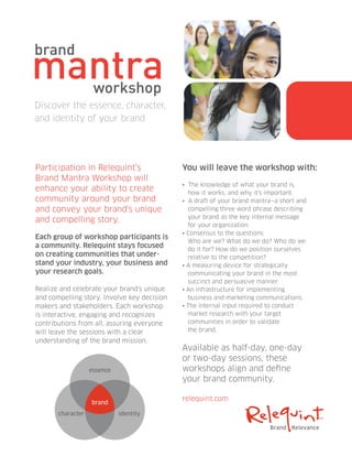 Brand_Mantra_sheet_RELEQUINT_OL | PDF