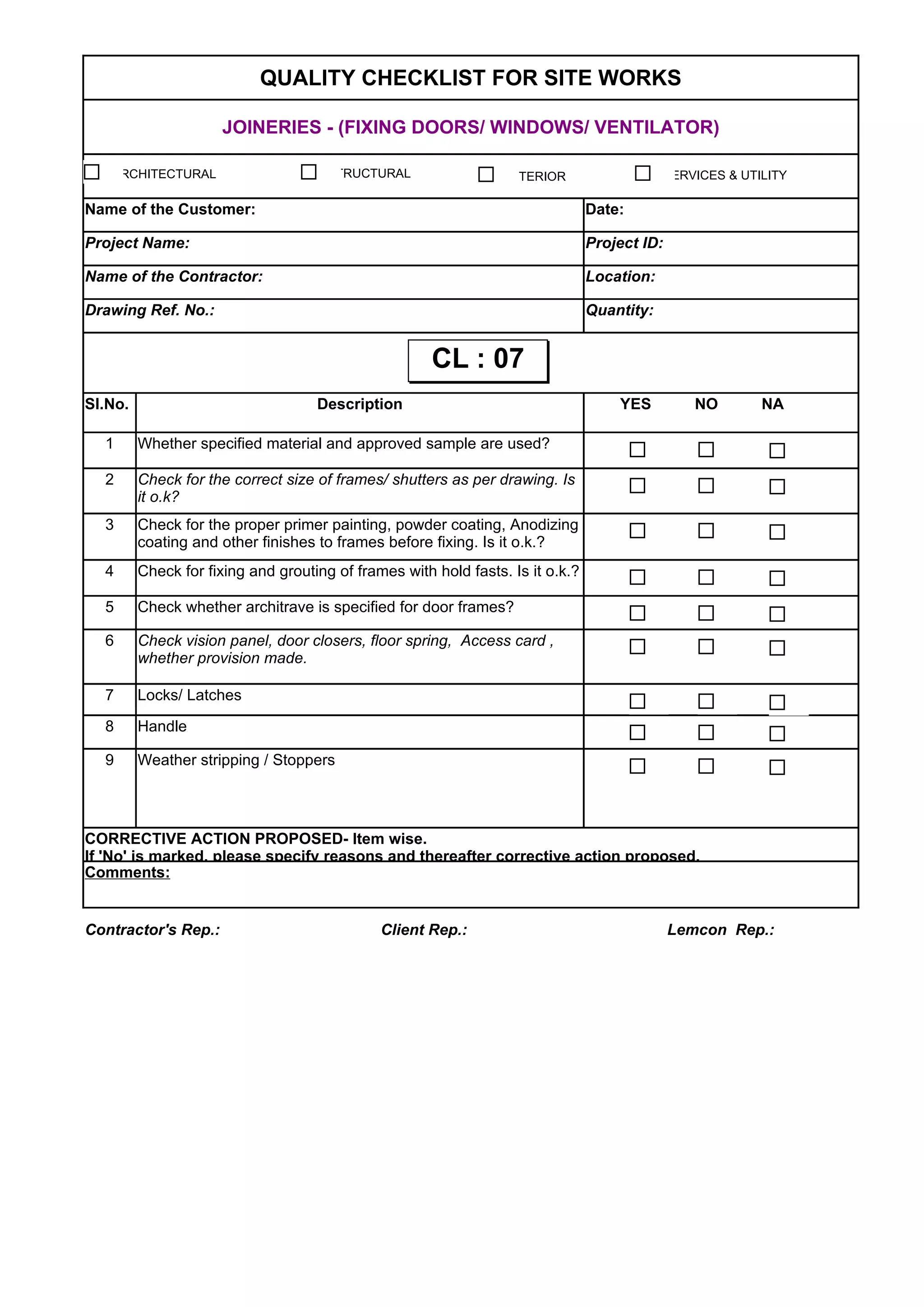 50727481 checklist-for-site-works | PDF