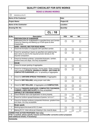 50727481 checklist-for-site-works | PDF