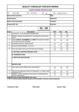 50727481 checklist-for-site-works | PDF