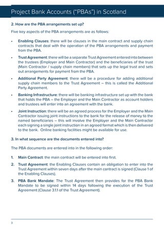 Project Bank Accounts in Scotland - 15 Key Questions | PDF