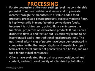 SWEET POTATO VALUE CHAIN INVESTORS PLAN | PPT