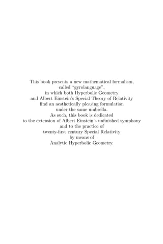 Analytic Hyperbolic Geometry And Albert Einsteins Special Theory Of ...