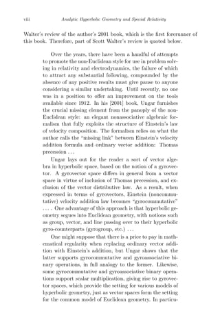 Analytic Hyperbolic Geometry And Albert Einsteins Special Theory Of ...
