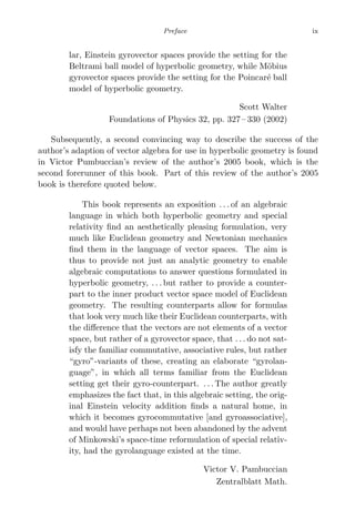 Analytic Hyperbolic Geometry And Albert Einsteins Special Theory Of ...
