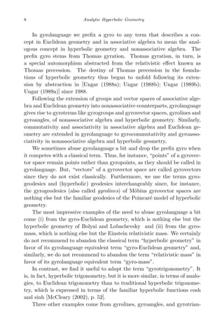 Analytic Hyperbolic Geometry And Albert Einsteins Special Theory Of ...