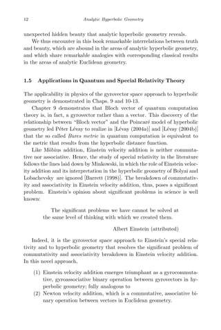Analytic Hyperbolic Geometry And Albert Einsteins Special Theory Of ...