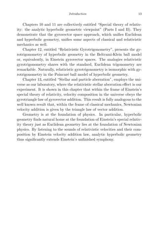 Analytic Hyperbolic Geometry And Albert Einsteins Special Theory Of ...