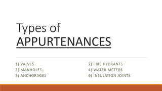 Water Appurtenances | PPTX