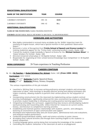 SANGEETA RESUME | PDF