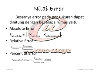 50770662 belajar-instrumentasi-error-pengukuran | PPT