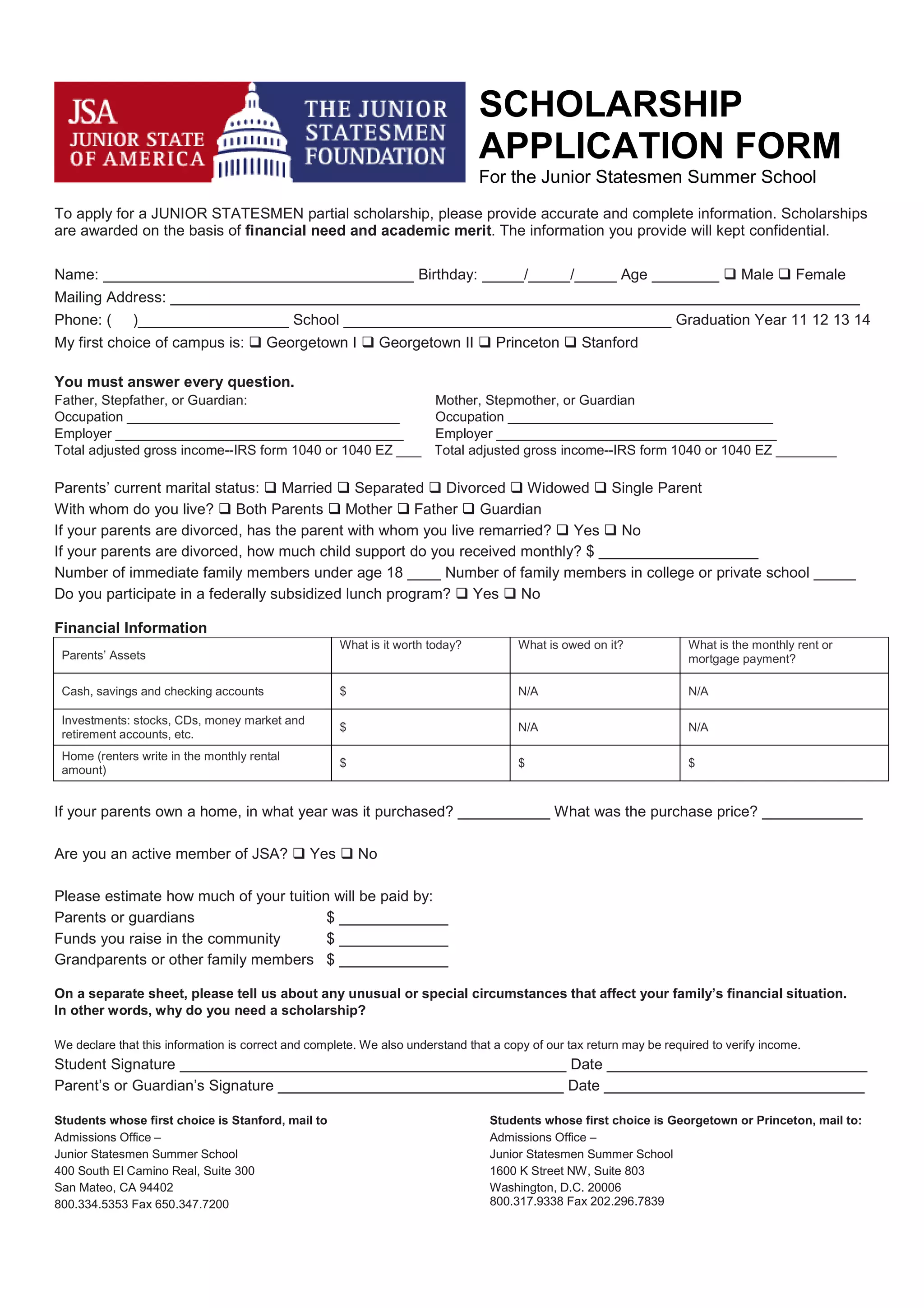Scholarship-Application-Form | PDF