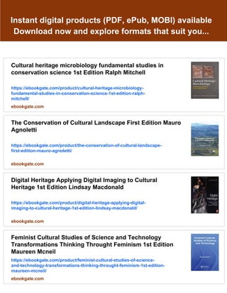 Science and Technology for the Conservation of Cultural Heritage 1st ...