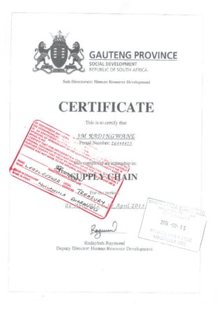 mpho certified documents | PDF