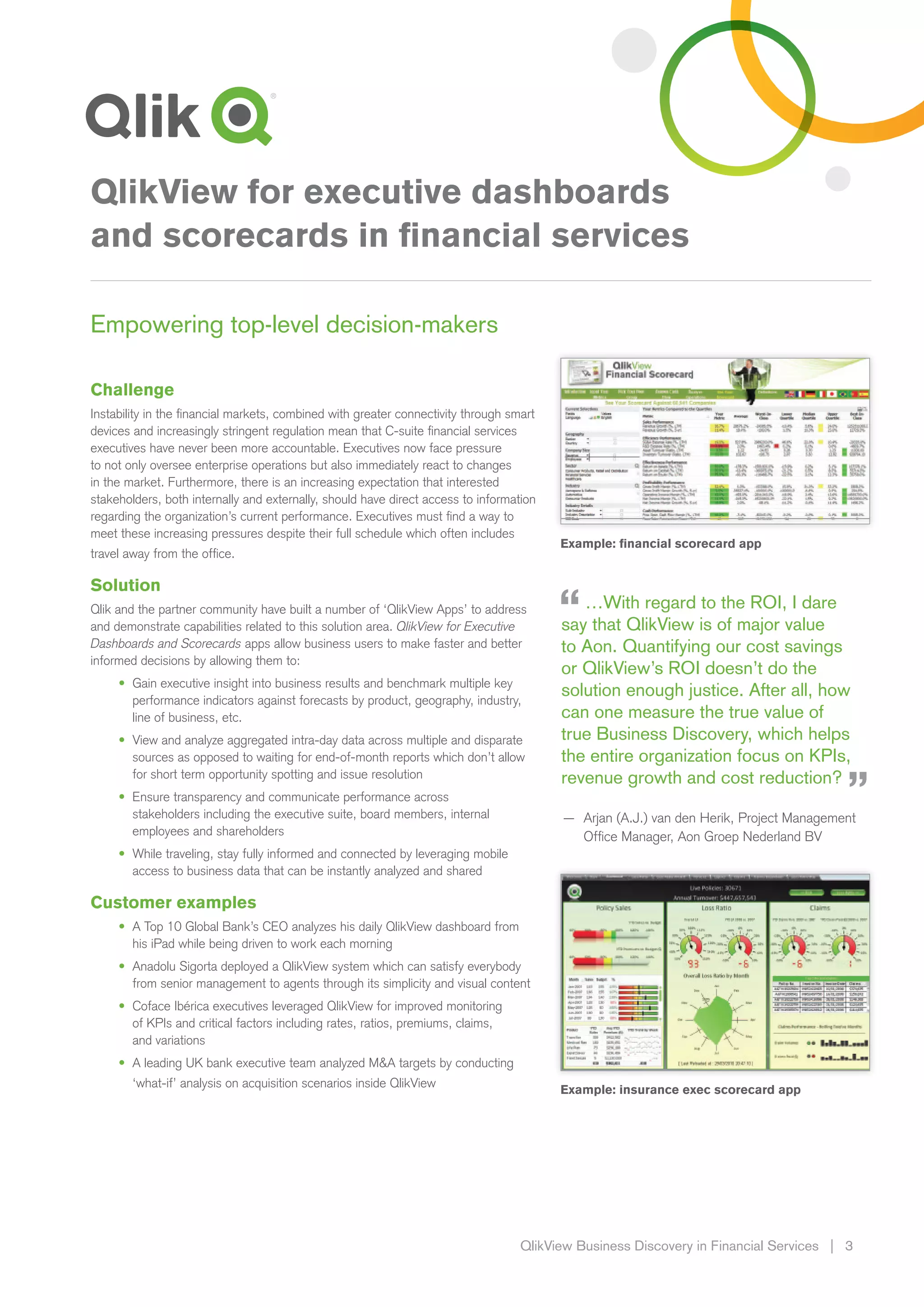 DS-QlikView-Top-10 Solutions-Financial-Services-EN | PDF