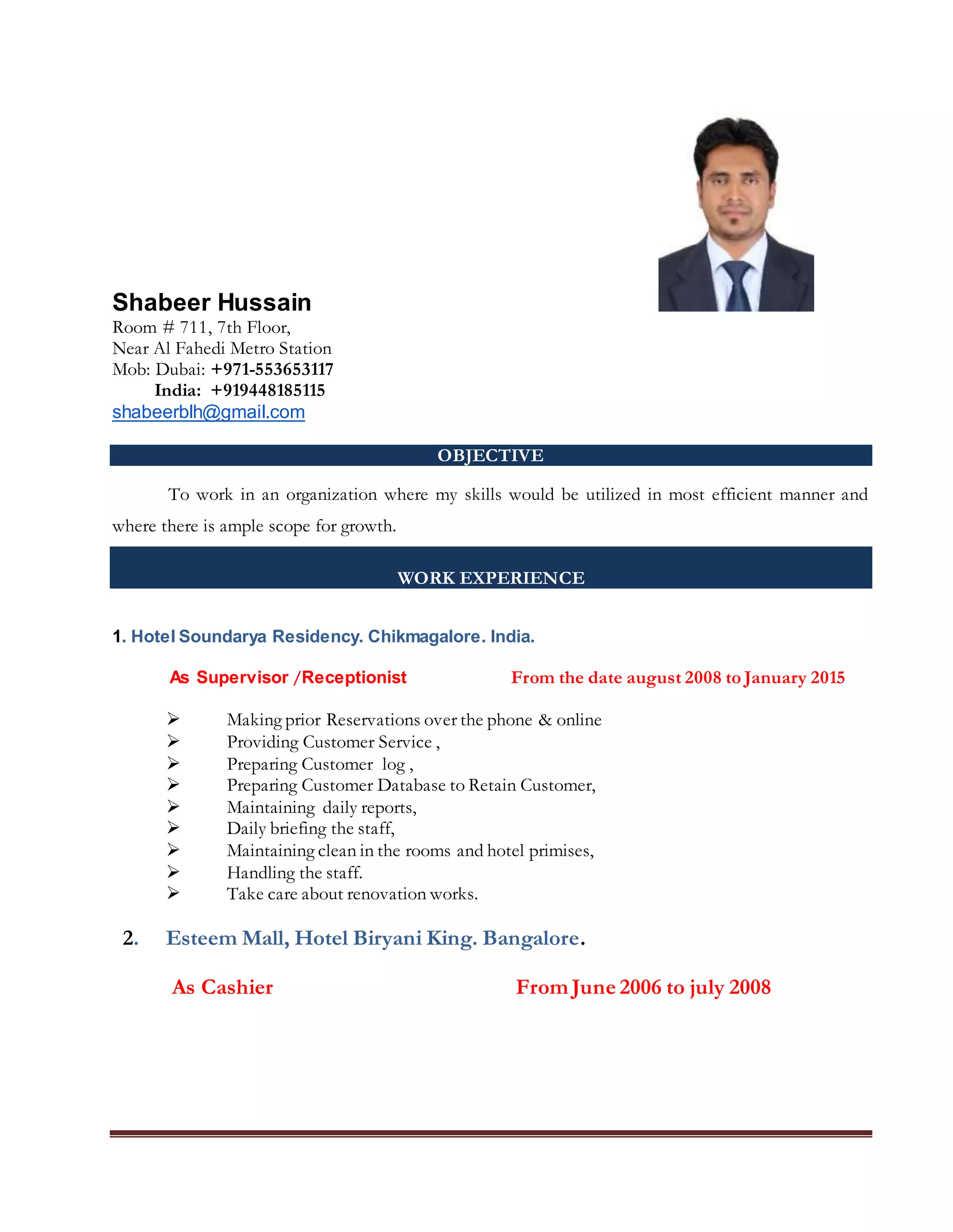 shabeer new cv | PDF