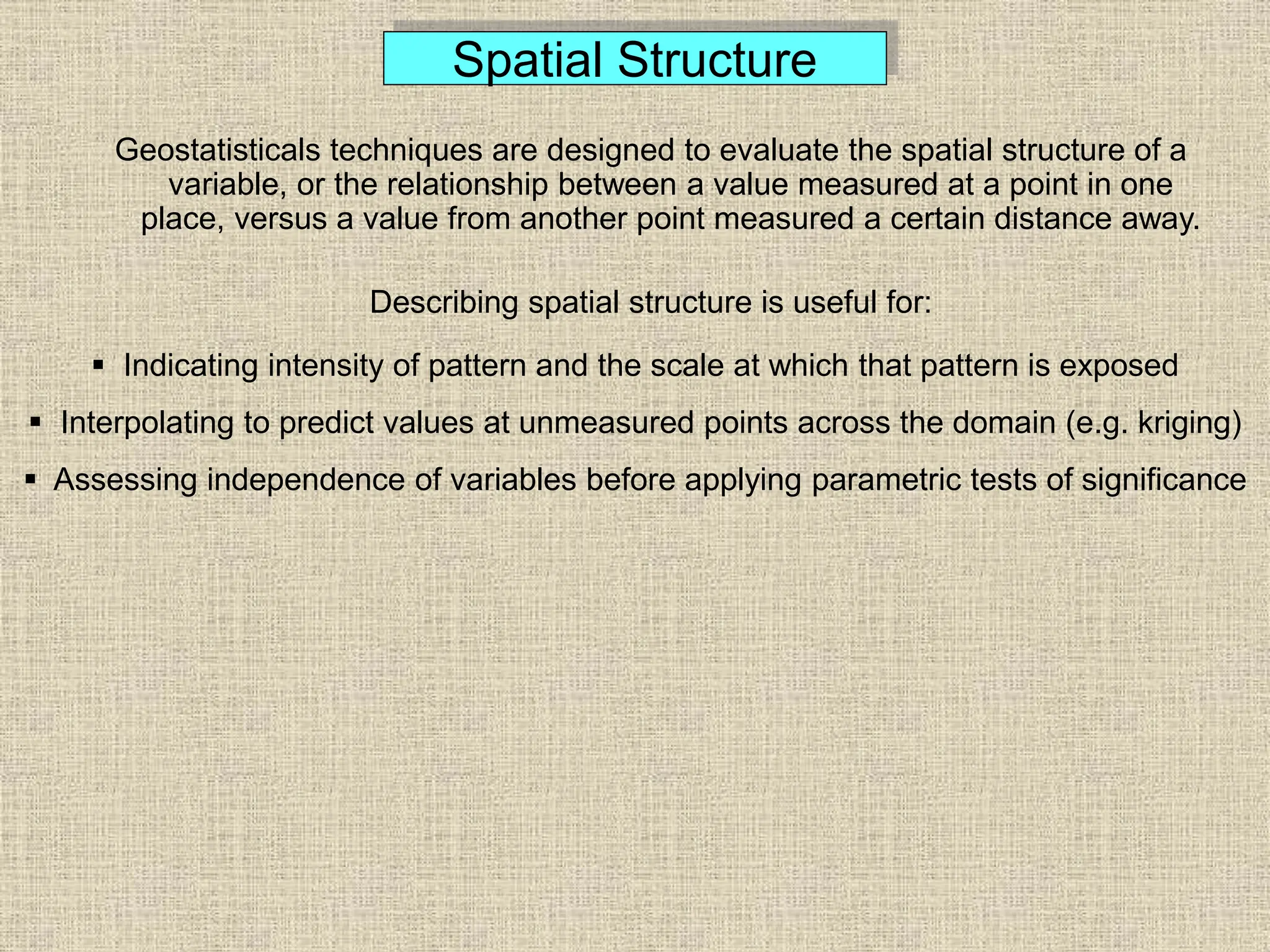 geostatistics_for introduction and analysis | PPT