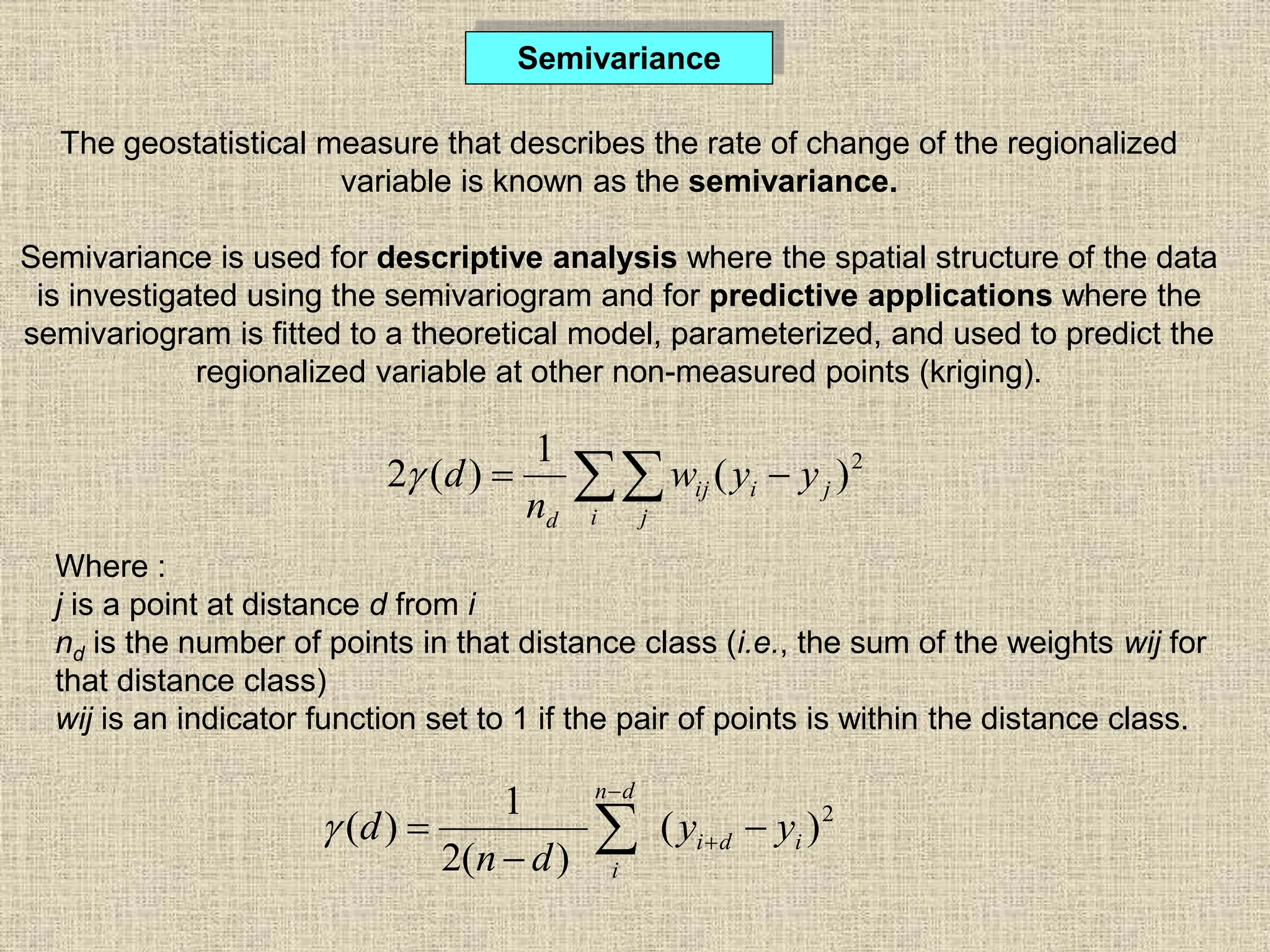 geostatistics_for introduction and analysis | PPT