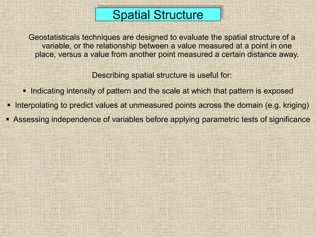 geostatistics_for introduction and analysis | PPT