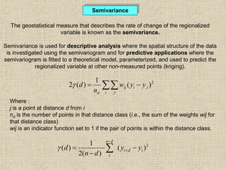 geostatistics_for introduction and analysis | PPT
