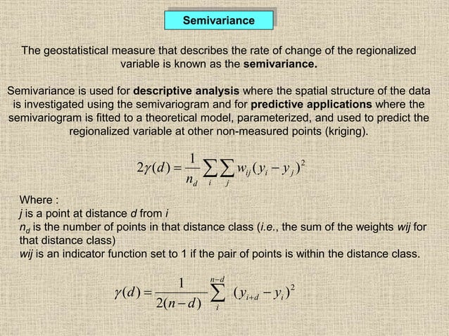 geostatistics_for introduction and analysis | PPT