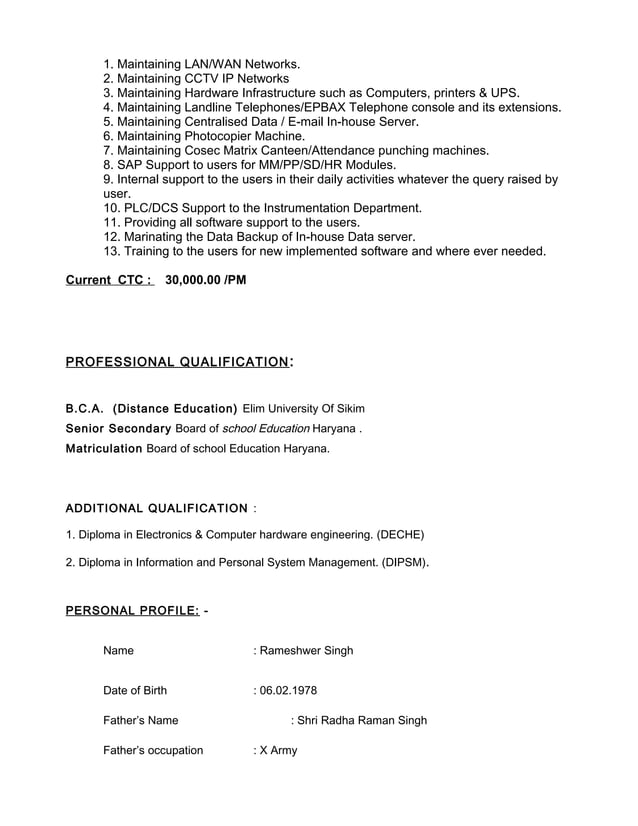 Resume | DOC | Computing | Technology & Computing