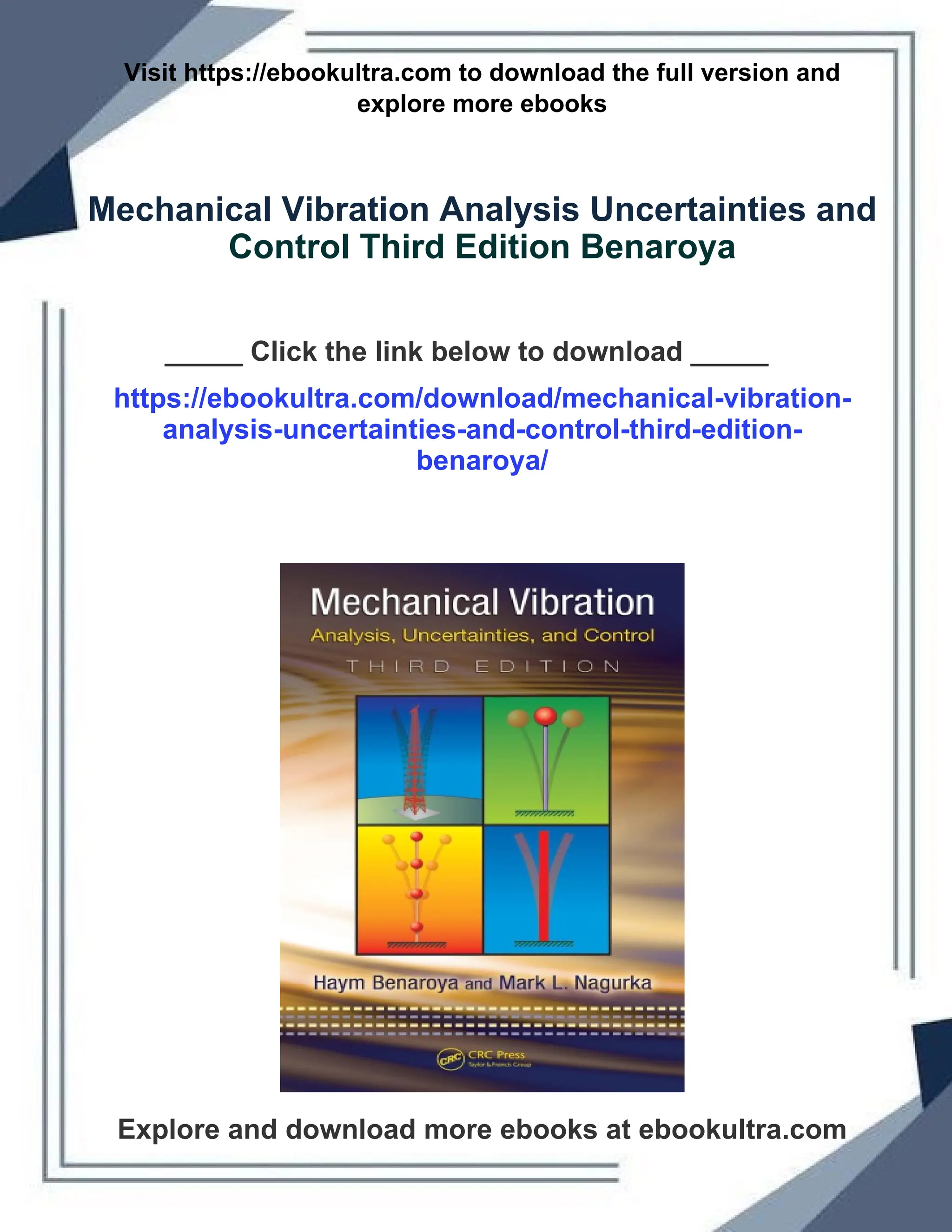 Mechanical Vibration Analysis Uncertainties and Control Third Edition ...