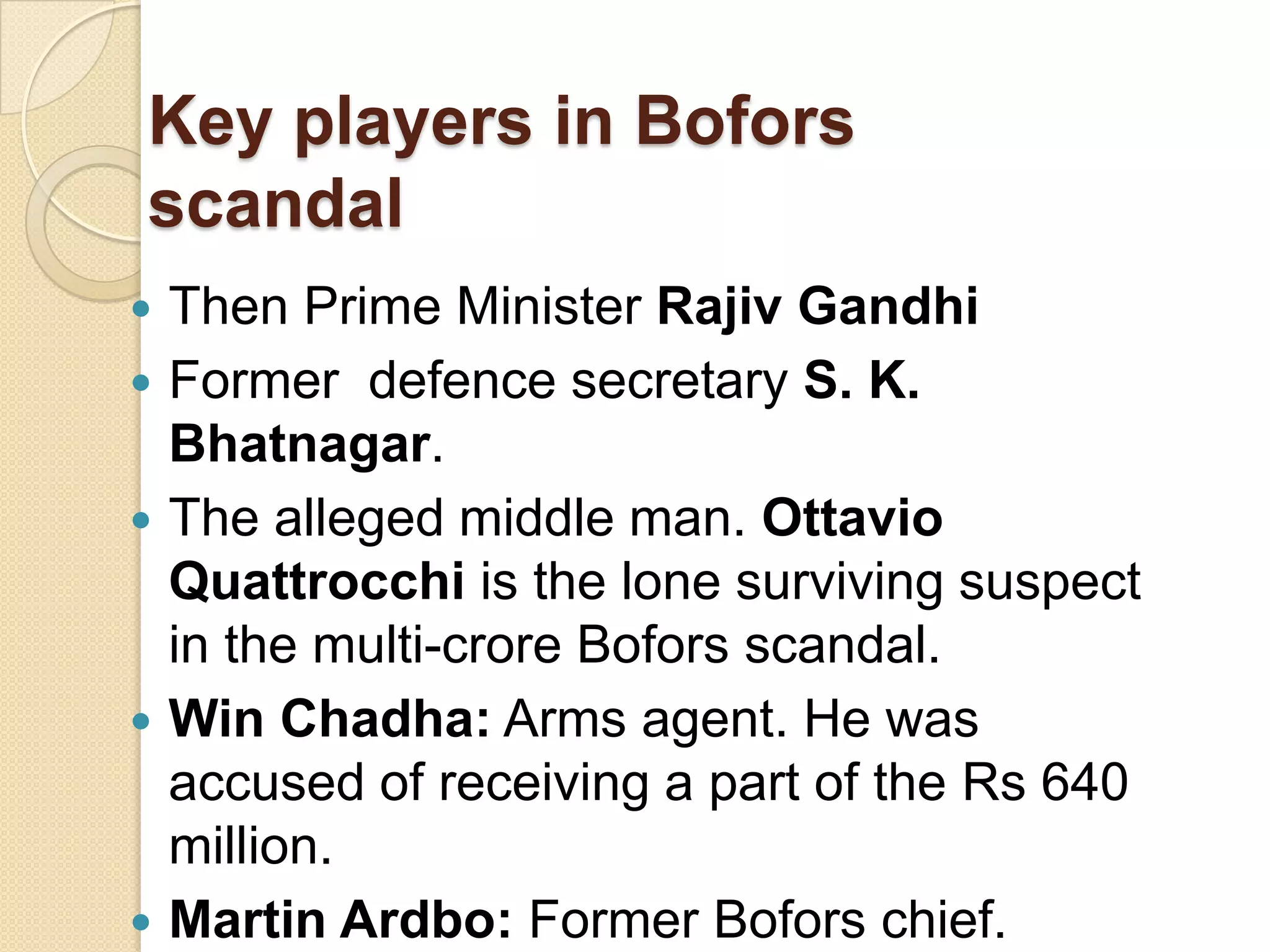 50859610 bofors-scam-ppt | PPTX