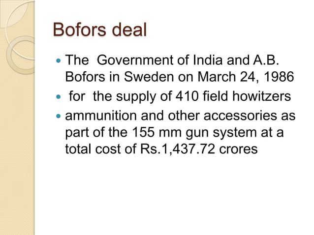 50859610 bofors-scam-ppt | PPT